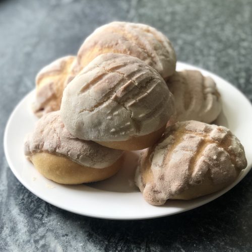 Sourdough Pan Dulce Conchas (Sweet Shell Bread) - Living Bread Baker