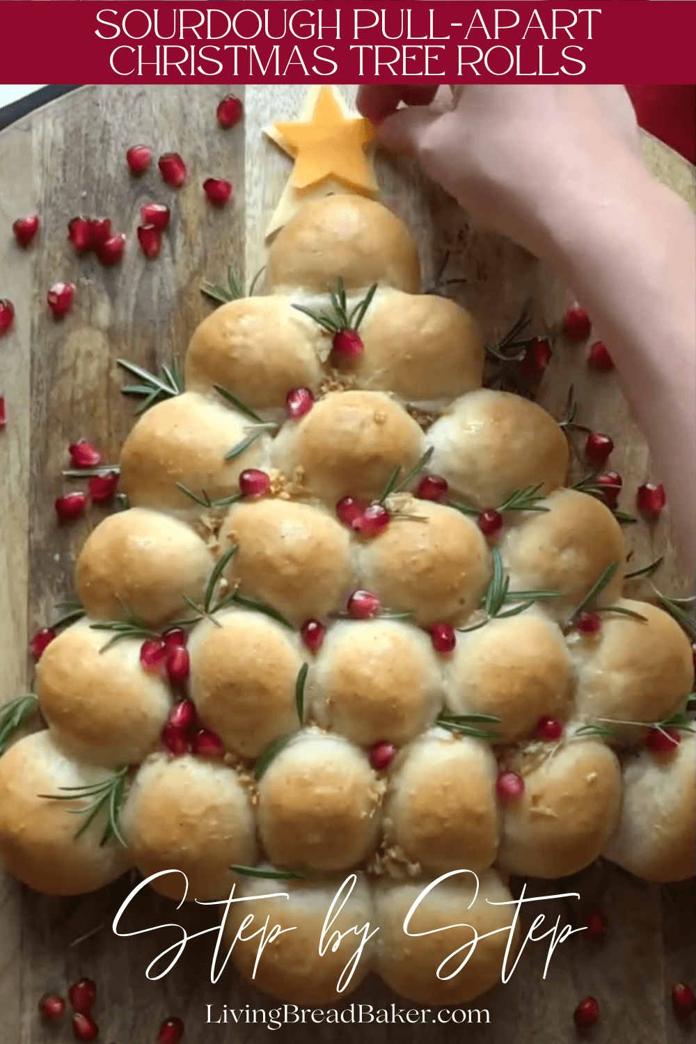 Ultimate Sourdough Christmas Tree Pull-Apart Rolls Recipe - Living ...