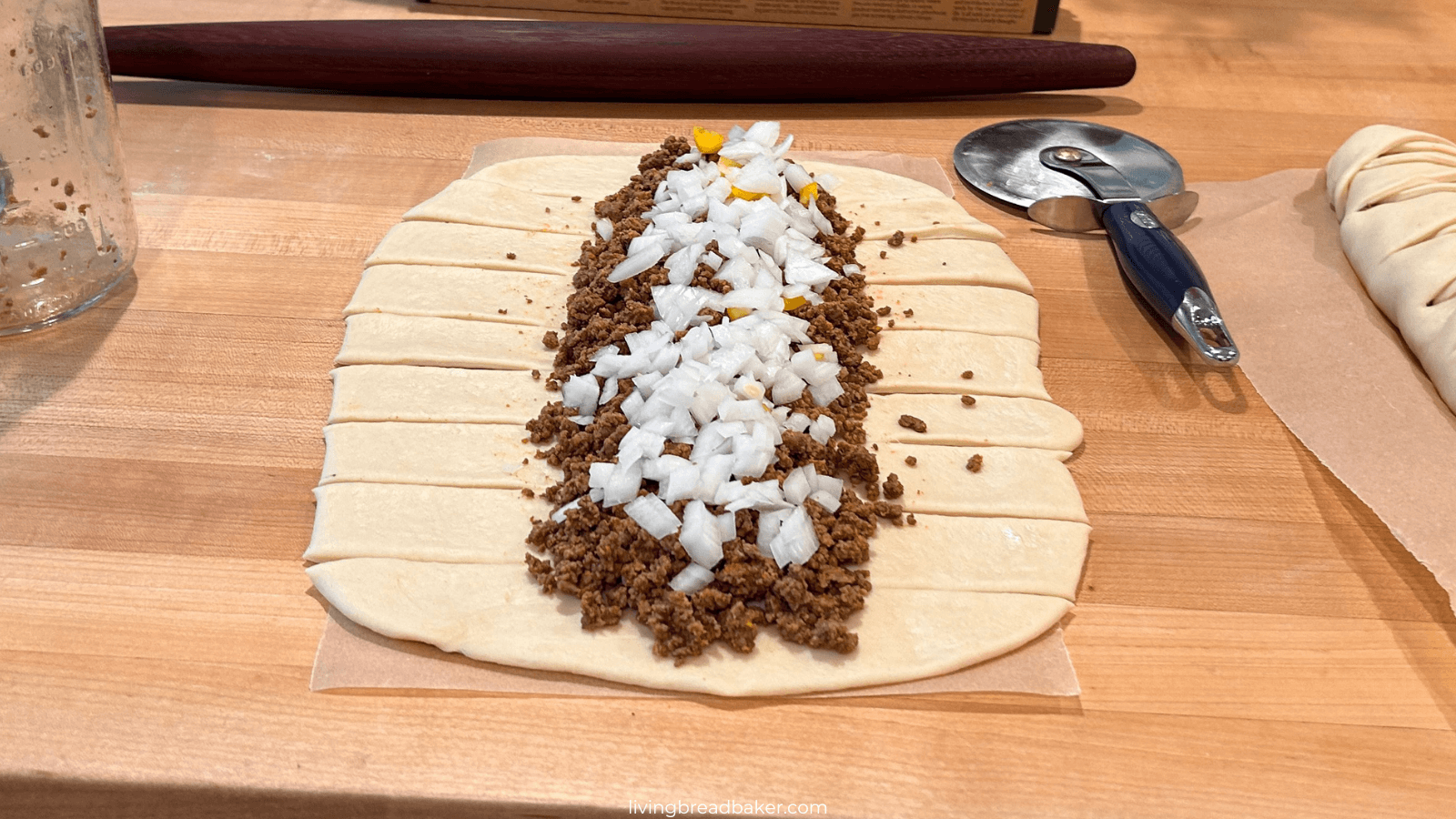 Sourdough Meat Filled Braided Bread (easy dinner recipe) - Living Bread ...