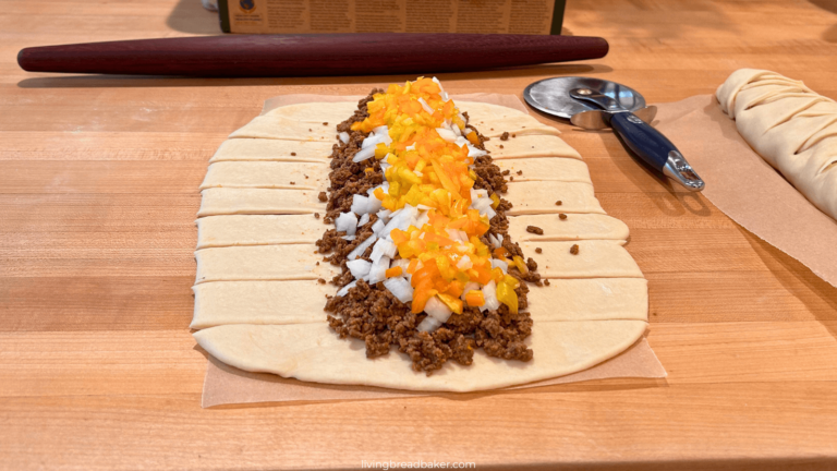 Sourdough Meat Filled Braided Bread (easy dinner recipe) - Living Bread ...