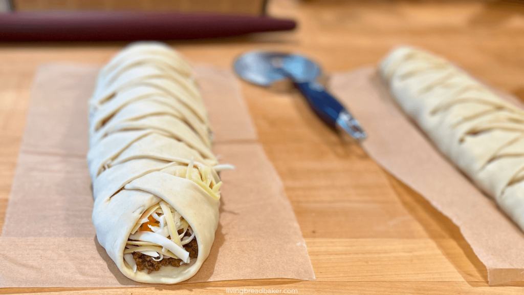 Sourdough Meat Filled Braided Bread (easy dinner recipe) - Living Bread ...