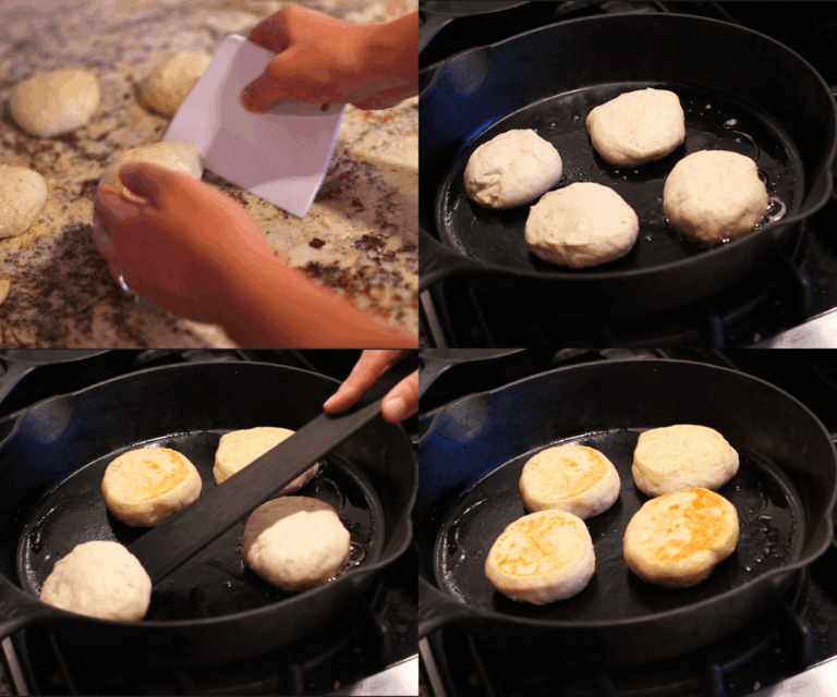Simple No Knead Sourdough English Muffins - Living Bread Baker